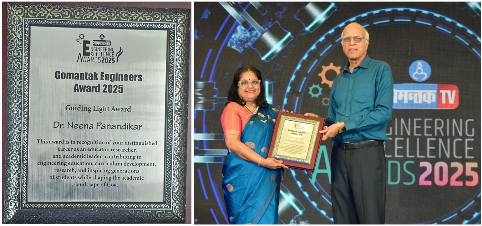 www.dbcegoa.ac.in – DBCE Principal and Student Honoured at Gomantak ...